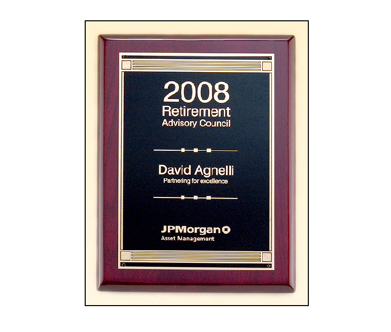 Rosewood Progressive Plaque - All Time Awards | Premier Custom Trophies ...