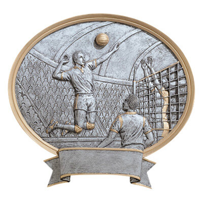 Silver Oval Volleyball Legends Of Fame Plaque - All Time Awards ...